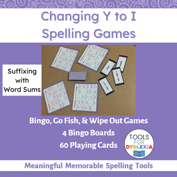 Changing Y to I Spelling Games | Tools for Dyslexia