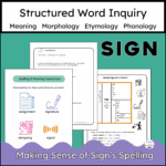 Sign: A Structured Word Inquiry | Tools for Dyslexia