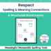 RESPECT: A Structured Word Inquiry | Tools for Dyslexia
