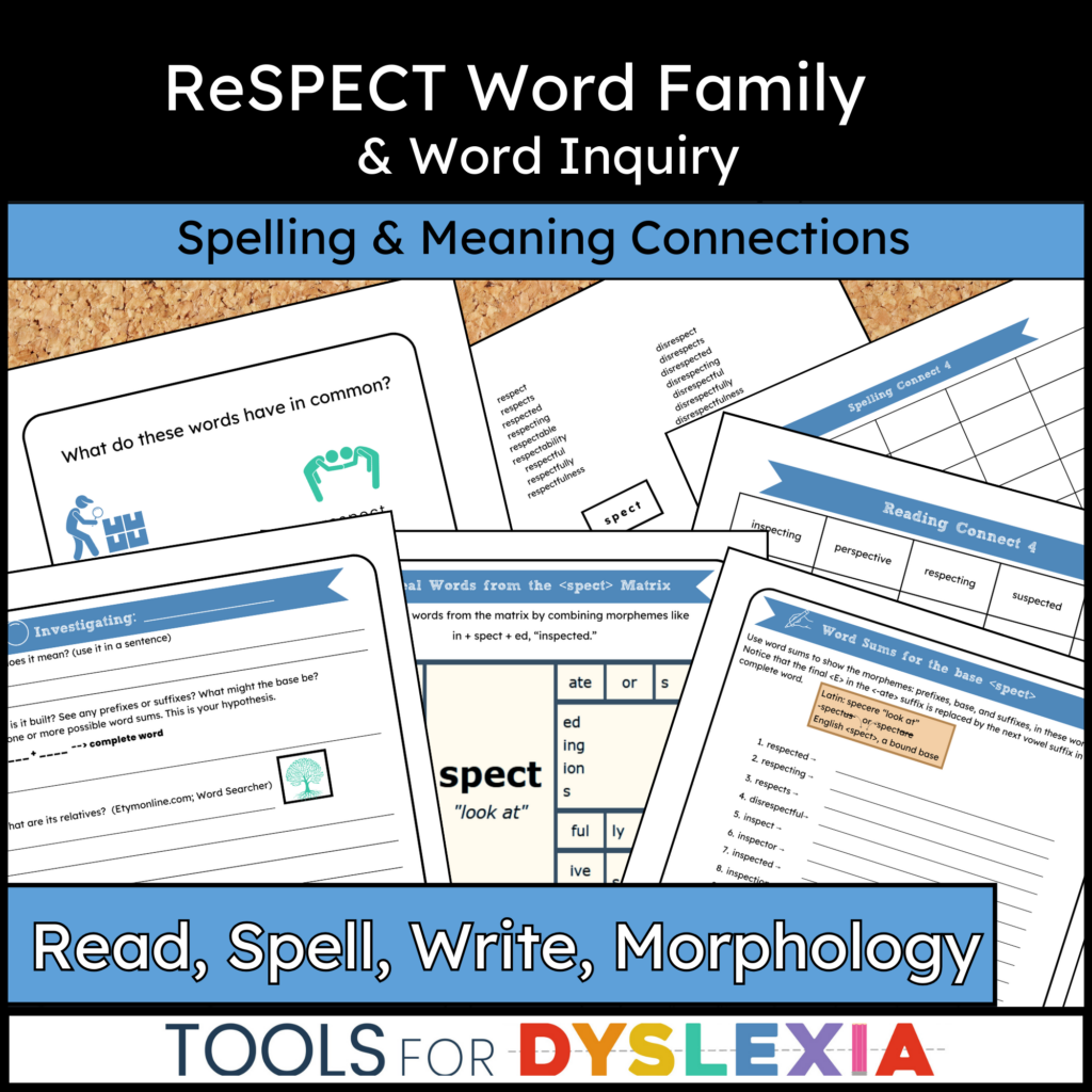 RESPECT: A Structured Word Inquiry | Tools for Dyslexia