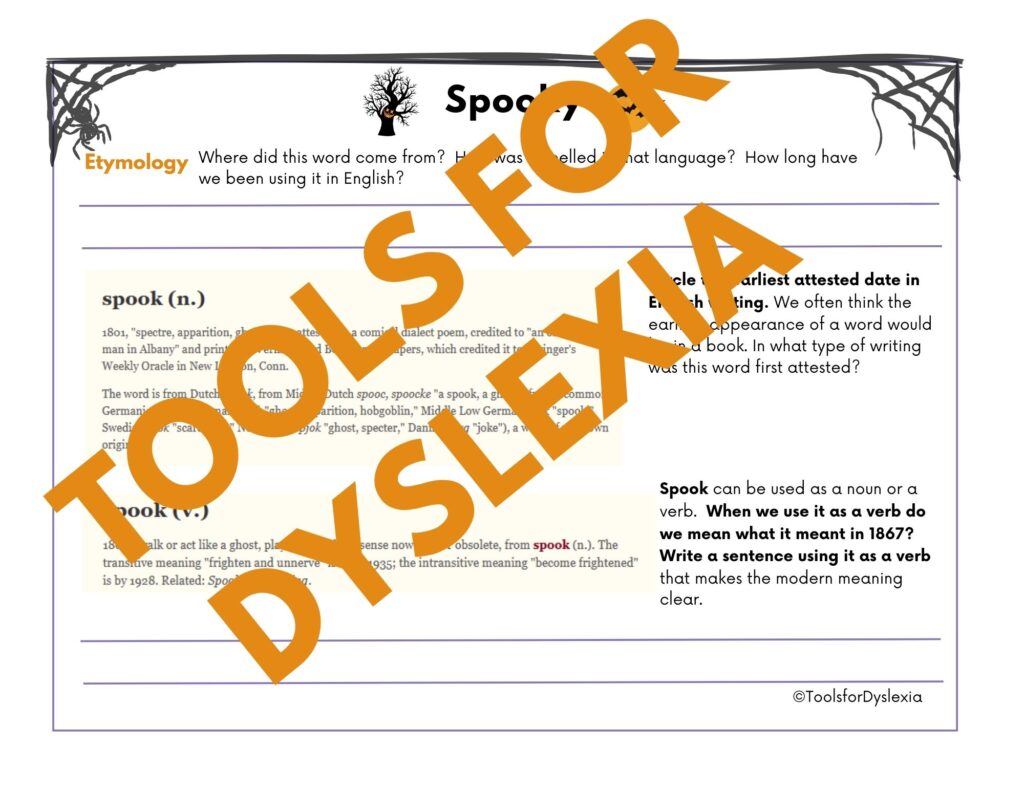 Spelling Spooky & the OO Digraph | Tools for Dyslexia