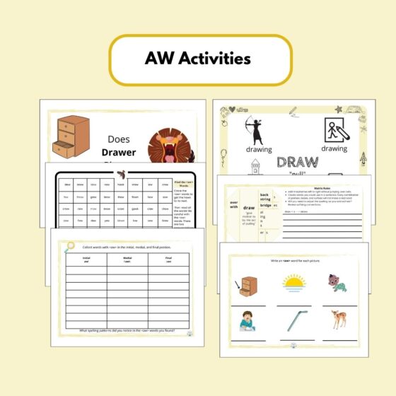 Reading & Spelling AW & AU | Tools for Dyslexia